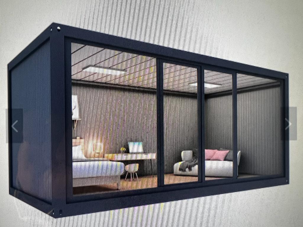 Glass Wall Container Office - CaADUs